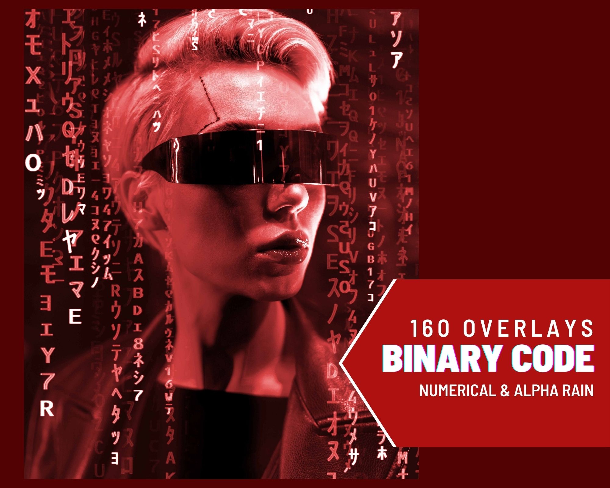 Binary Code - Numerical & Alpha Rain,Overlays., Add-ons | GraphicRiver